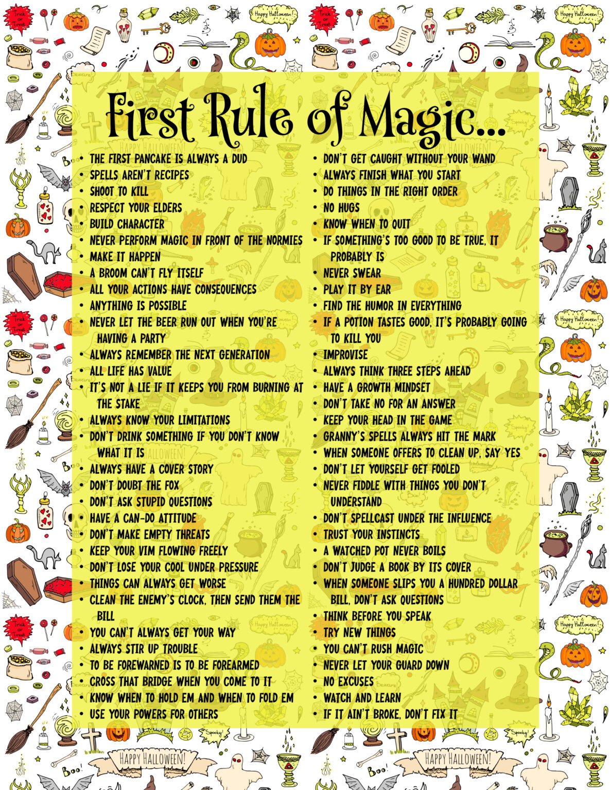 First Rule(s) of Magic – Skye Sullivan Books